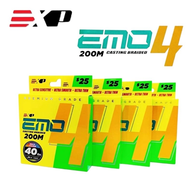 EXP EMO X4 CASTING BRAIDED FISHING LINE (200METER) | Shopee Philippines