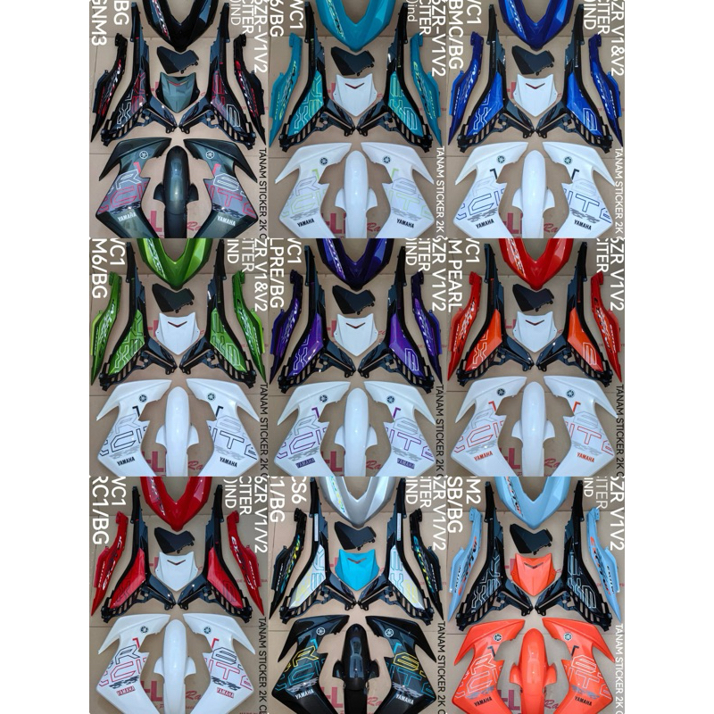 Coverset cover set sticker tanam (HLD Racing) yamaha y16 y16zr v2 ABS ...