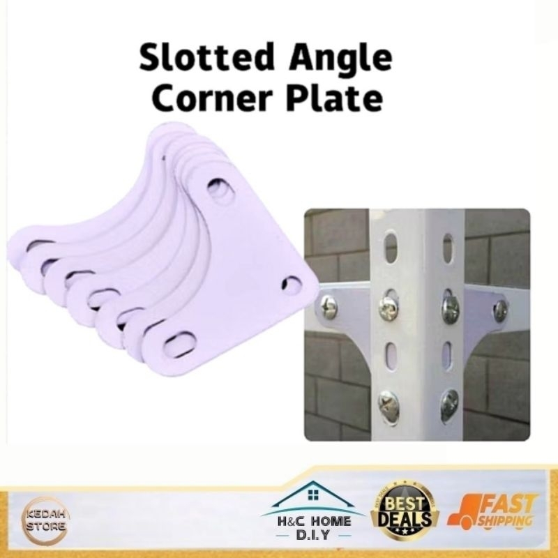 Corner Plate White Slotted Angle Corner Plate M6 Slotted Angle Bar ...