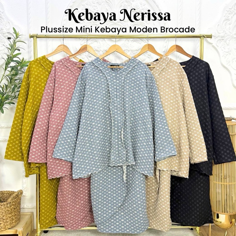 Baju KURUNG KEBAYA PLUS SIZE VIRAL MUSLIMAH WOMEN NERISSA MINI KEBAYA ...