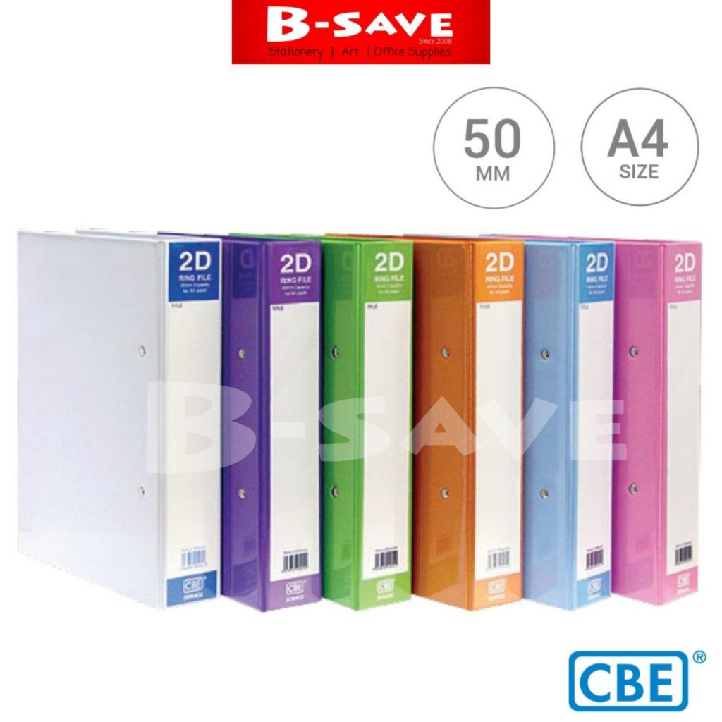 CBE 2D PVC Ring File 50mm White/Colour | Shopee Philippines