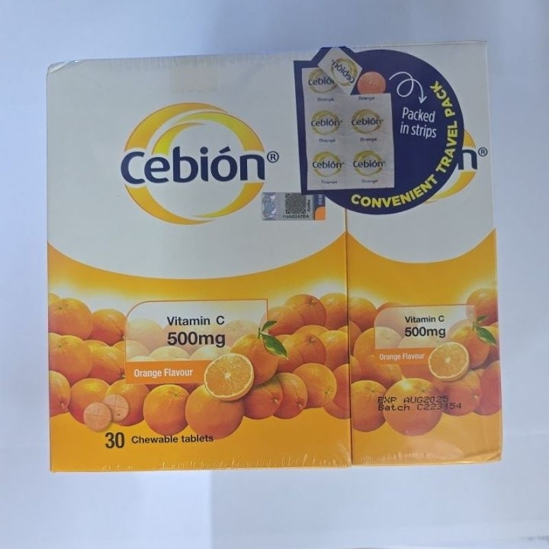 cebion 500mg Chewable Tablets 3x30s (Expiry Date:11/2025) | Shopee ...
