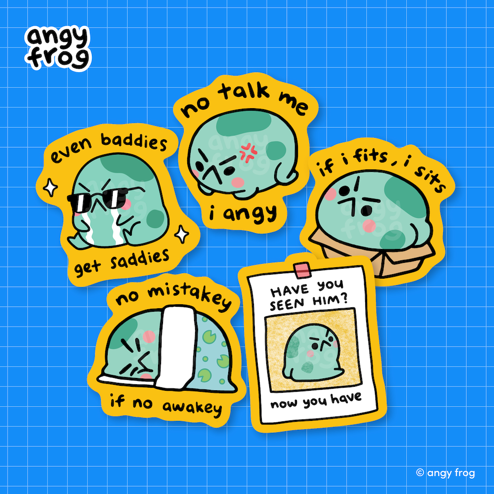 Angy Frog Statement stickers (1pc)(6cm) | Shopee Philippines