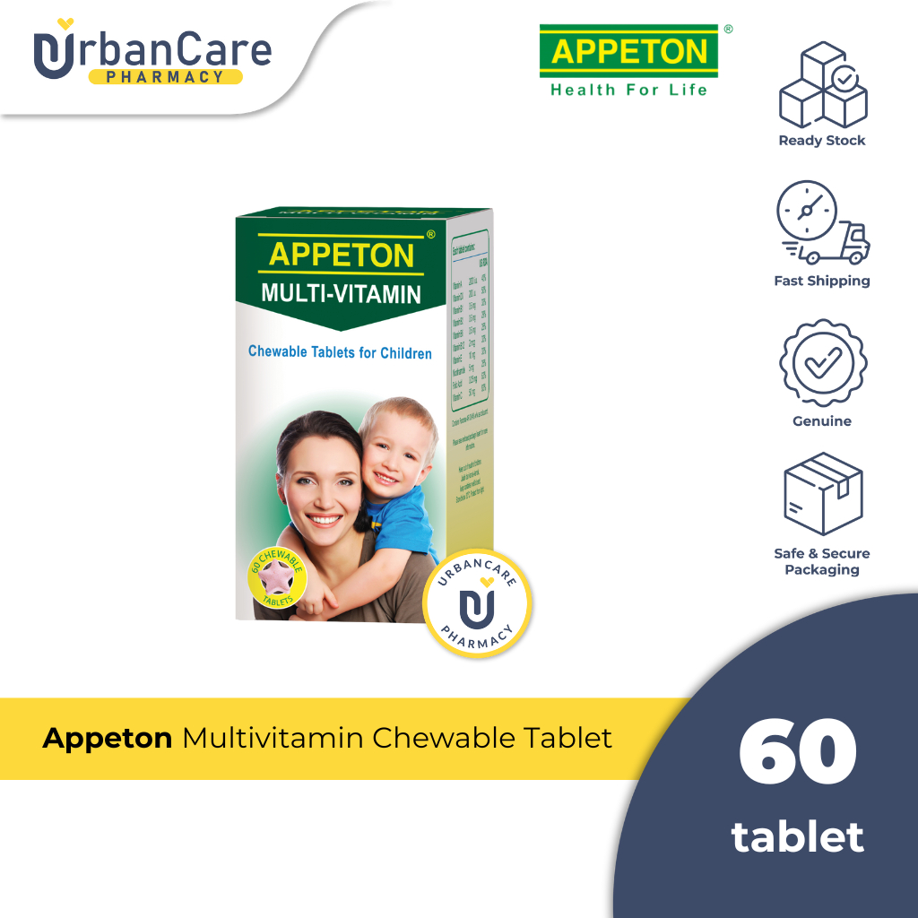 Appeton Multi-Vitamin Chewable Tablet 60's | Shopee Philippines