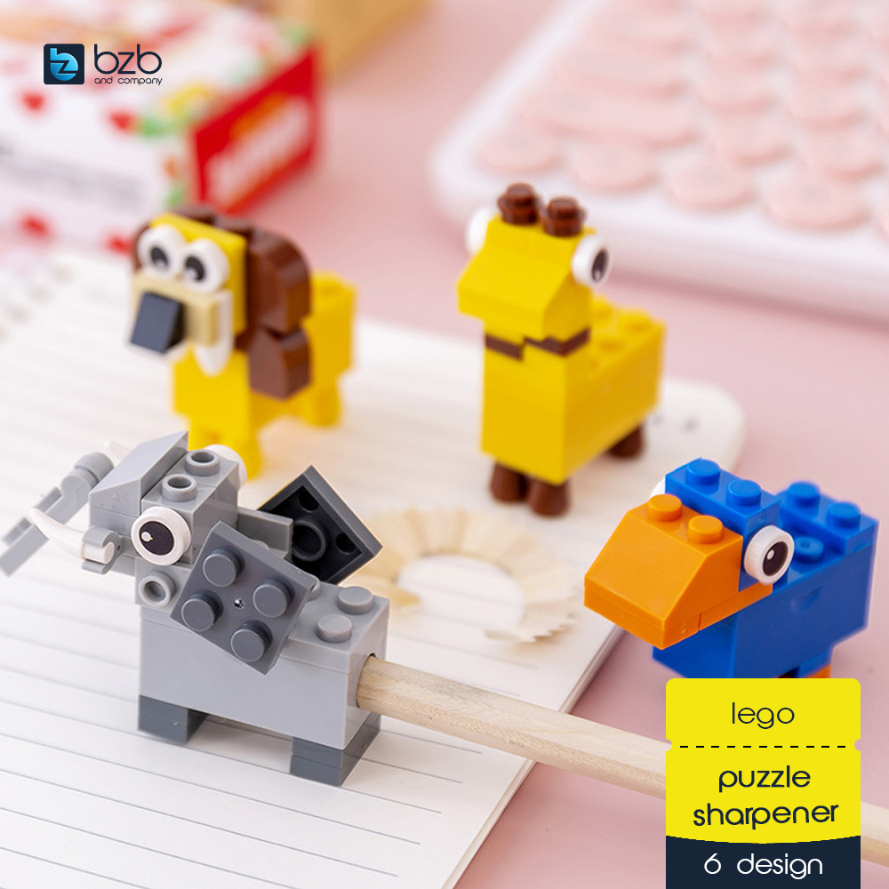 DIY Puzzle Pencil Sharpener Lego Color Pencils Sharpeners Kids ...