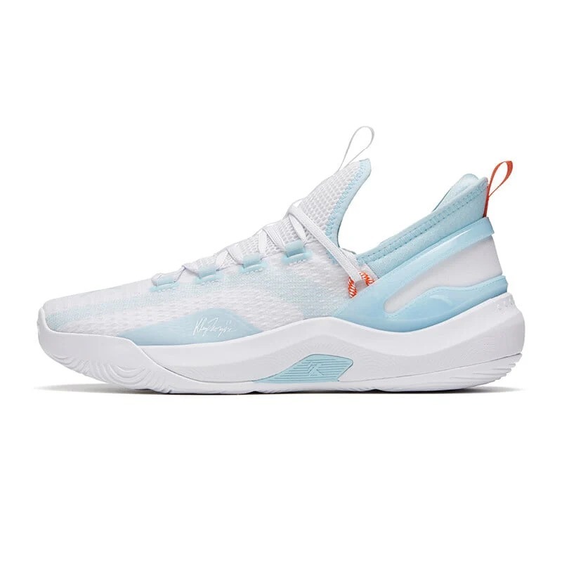 ANTA Men KT FLY Basketball Shoes 1124E1606-1 -White/Light Steel Blue ...