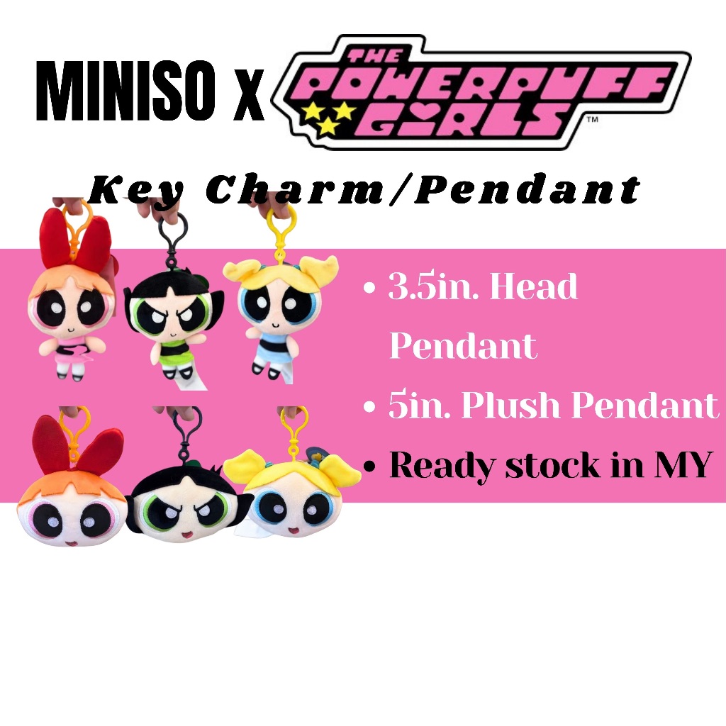 MINISO x Powerpuff Girls Pendant Key Charm Backpack Keychain | Shopee ...