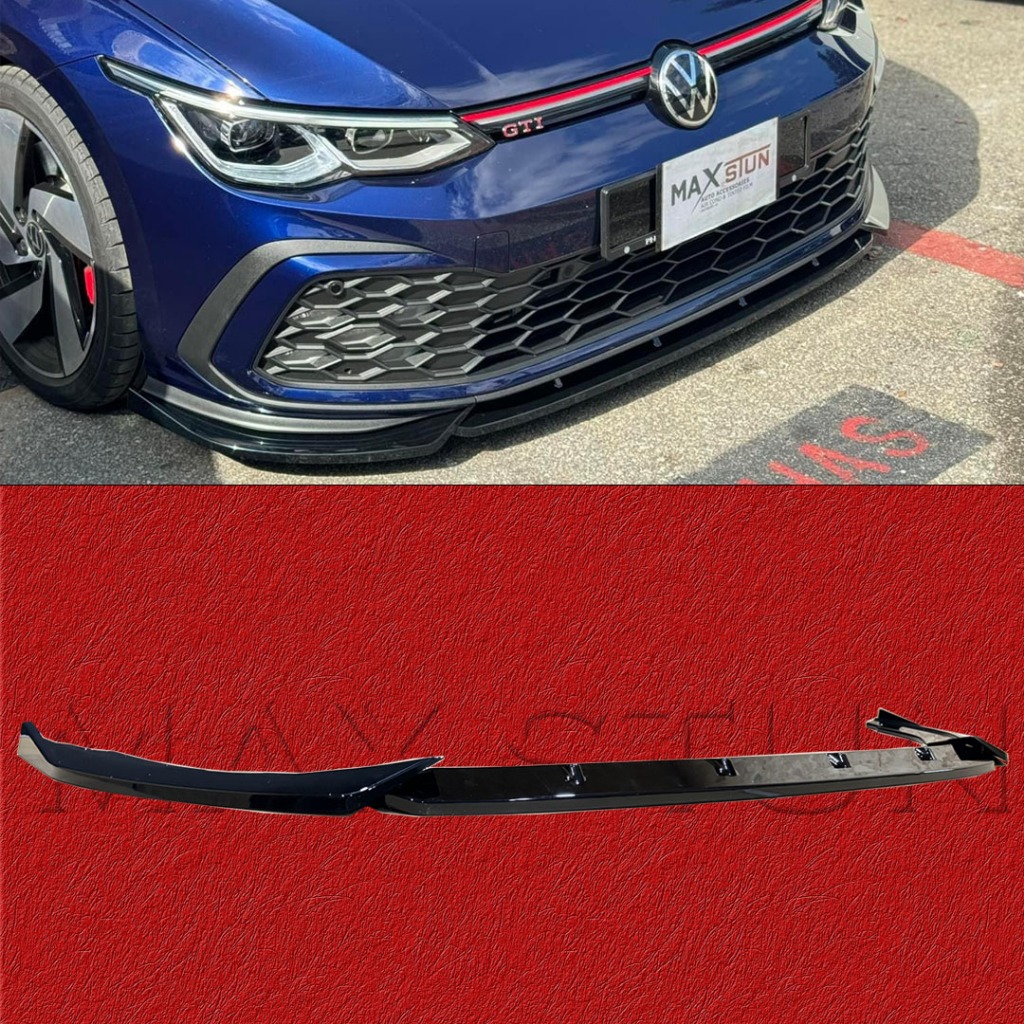 VW Golf MK8 GTI R-Line Design Sport Front Lip Splitter Car Bodykit ...