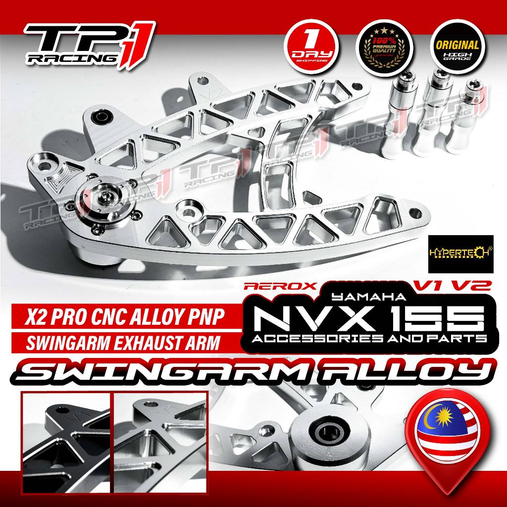 Swing Arm X2 HYPERTECH NVX 155 V1 V2 AEROX CNC ULTIMATE PRO Exhaust Arm ...
