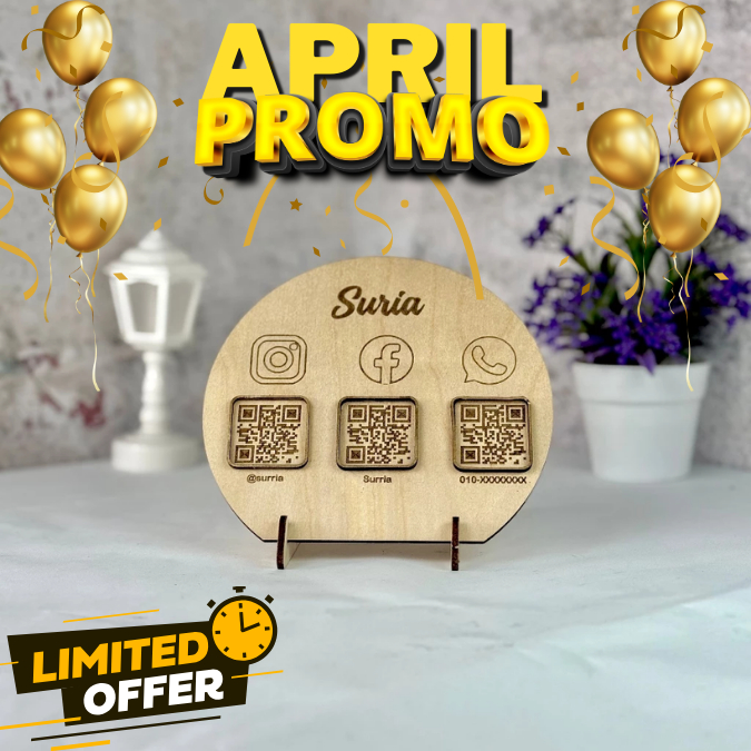 Social Media Counter Sign - QR code, Scan, Custom Wood Sign-Reception I ...