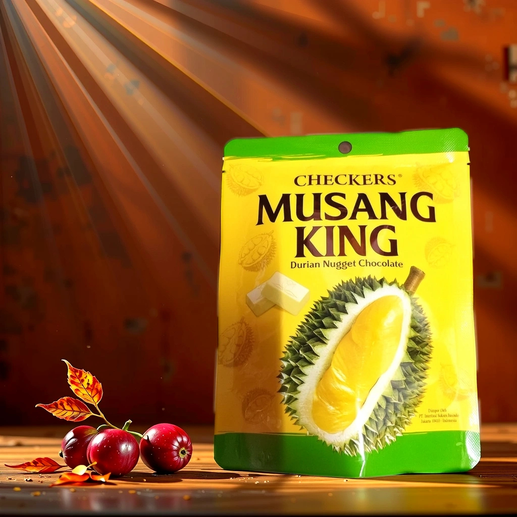 Checkers Musang King Durian Nugget Chocolate Premium White Chocolate ...