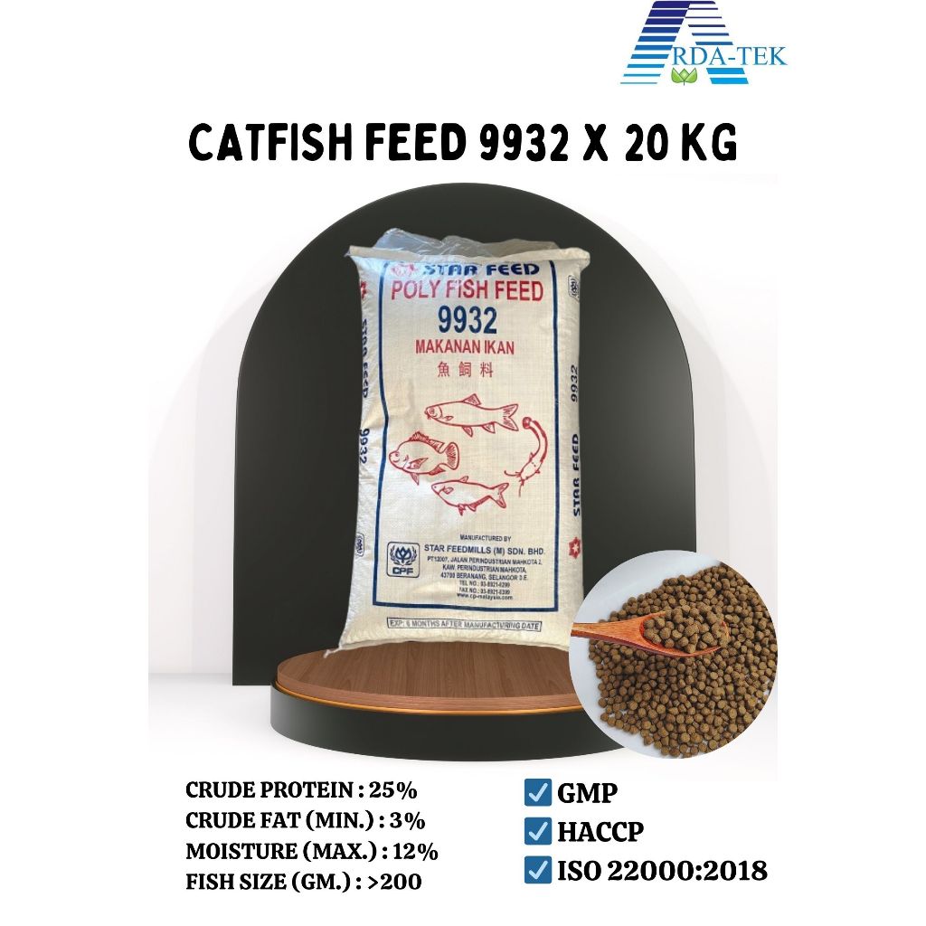 [20KG] [9932] CATFISH FEED STARTER / PALLET IKAN KELI / IKAN AIR TAWAR ...