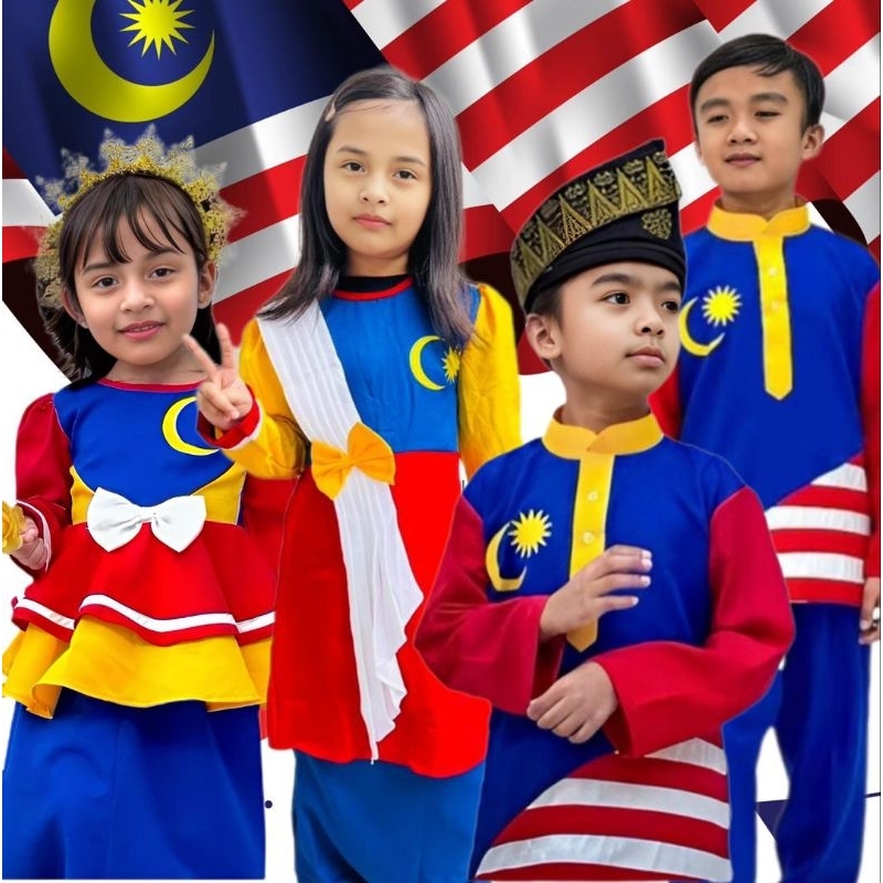 Baju merdeka premium soft kain sejuk size: 2y-12 tahun merdeka Muslim ...
