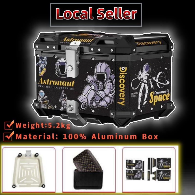 MOTO Top Box 45L Top Box MOTO Black Triple, black and white, Aluminum ...