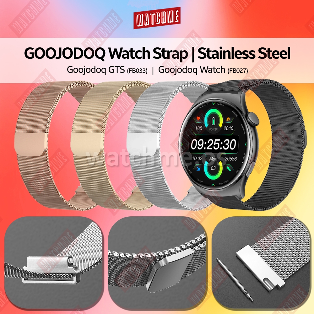 GOOJODOQ Watch / GTS Strap, Stainless Steel Milan Loop 22mm 20mm ...