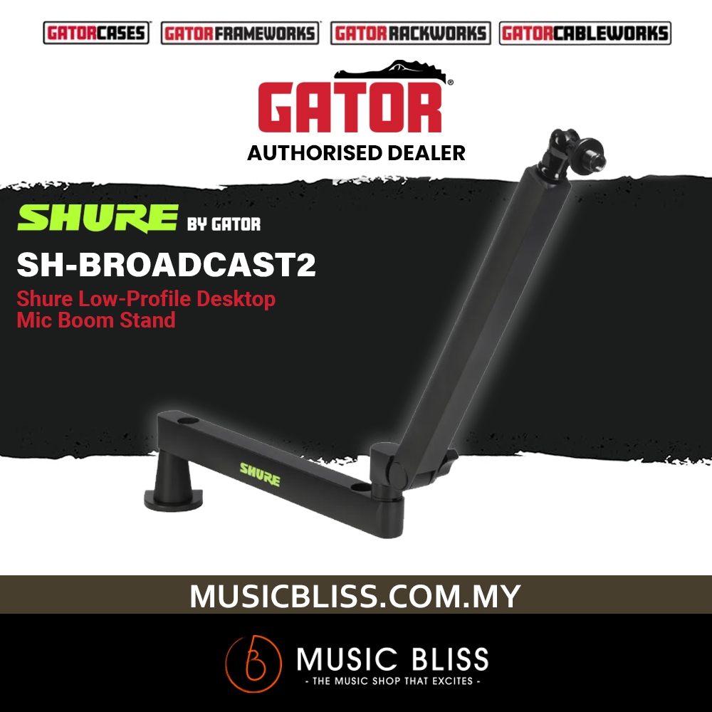 Shure by Gator SH-BROADCAST2 Low-profile Desk Mic Boom Stand | Shopee ...