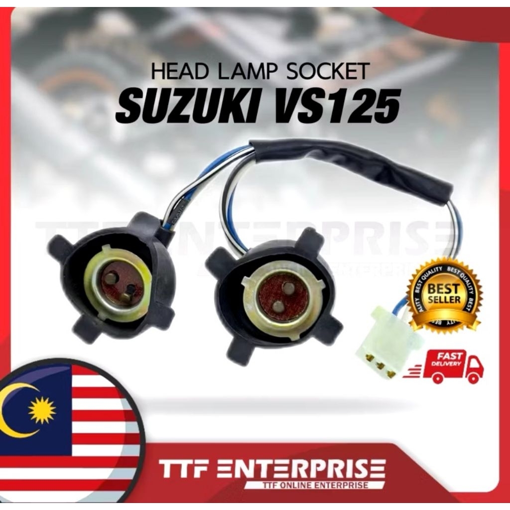 SUZUKI VS125 HEAD LAMP SOCKET LAMPU SOCKET DEPAN FRONT HEAD LIGHT ...