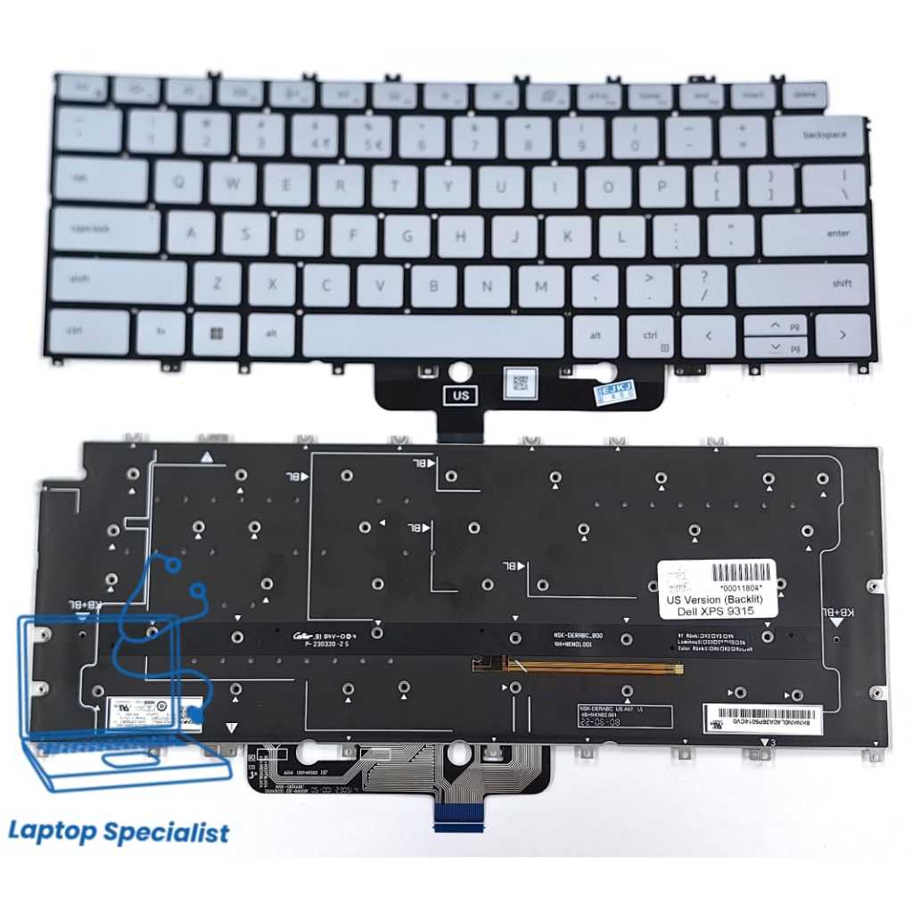 Dell XPS 13 9315 Laptop Keyboard with Backlit DP/N 1P8KJ | Shopee ...