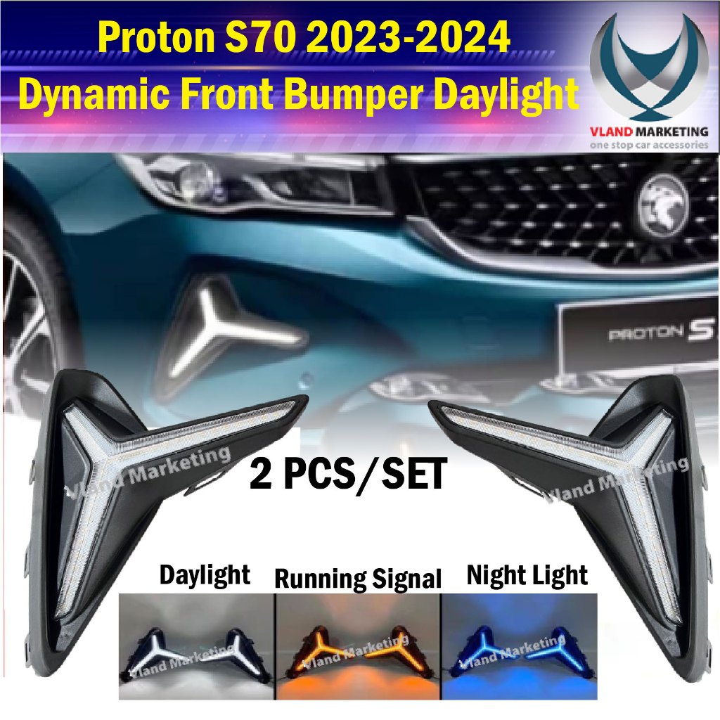 Proton S70 LED Daylight Foglamp Cover Front Bumper LED Foglight ...