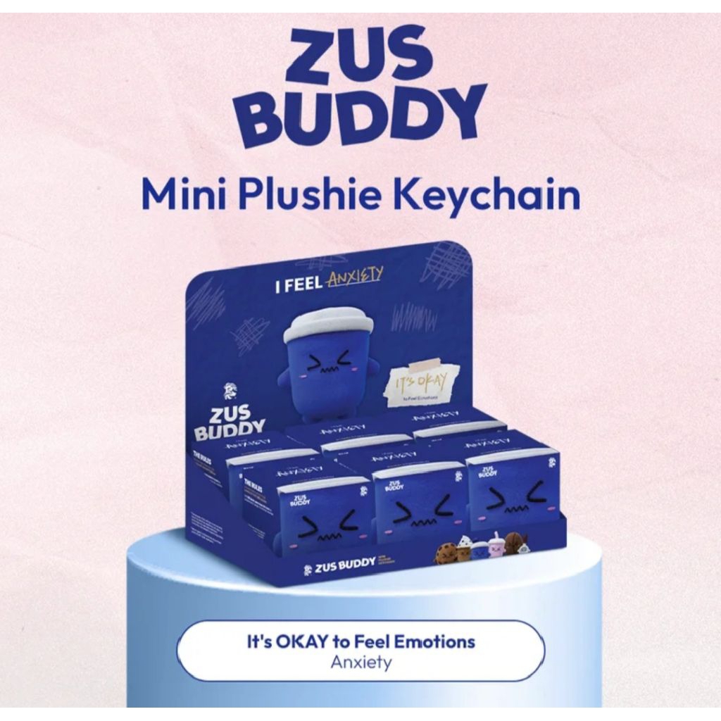 ZUS buddy mini plushie keychain anxiety disgusted fear -It's ok to feel ...