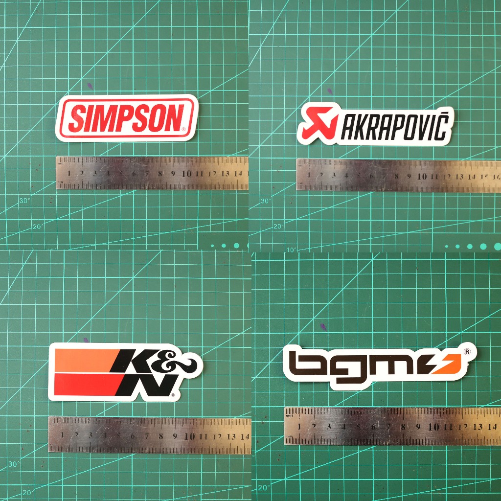 Sticker ( Simpson, Akrapovic, K&N, Bgm ) | Shopee Philippines
