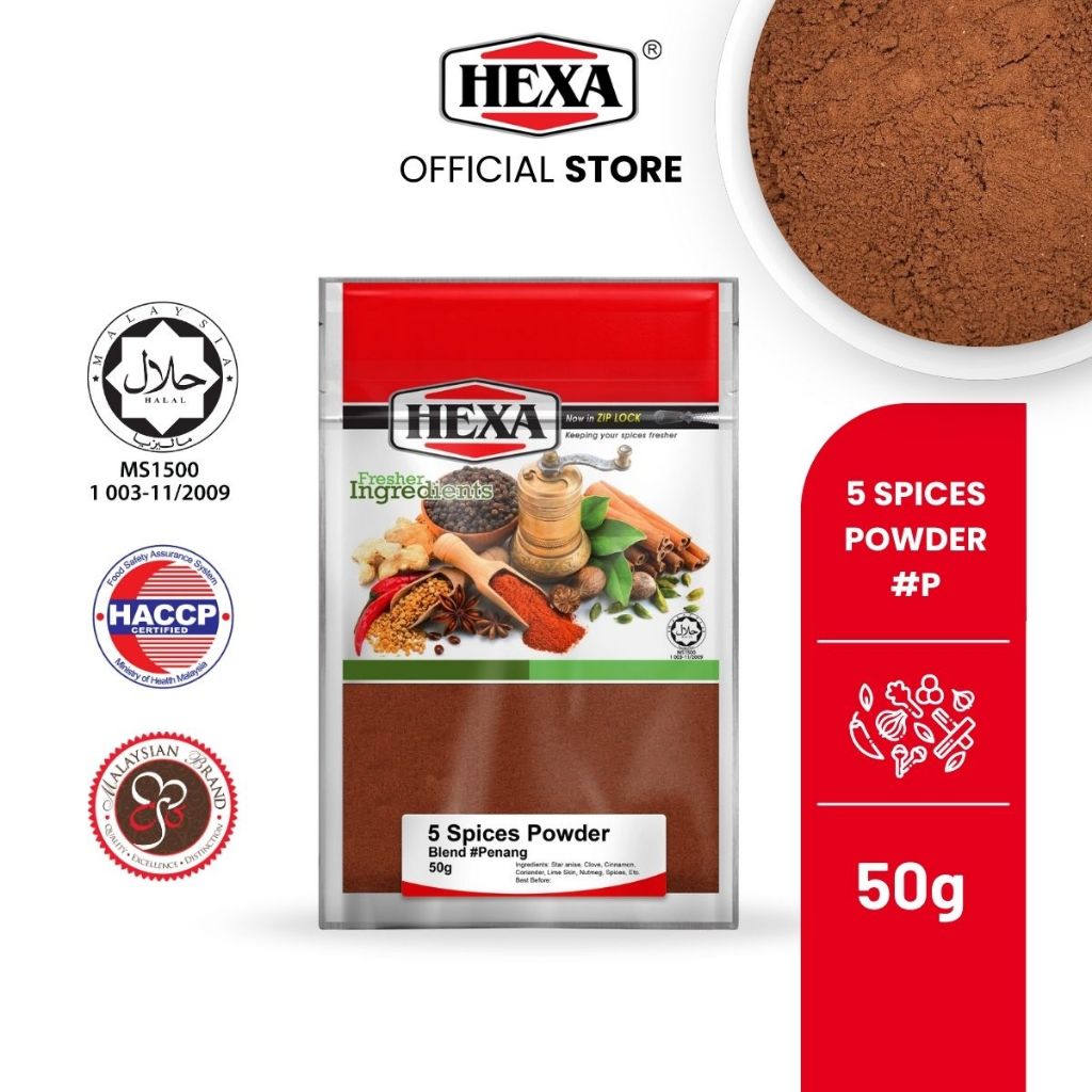 HEXA 5 Spices Powder Penang 50gm Serbuk Lima Rempah | Shopee Philippines