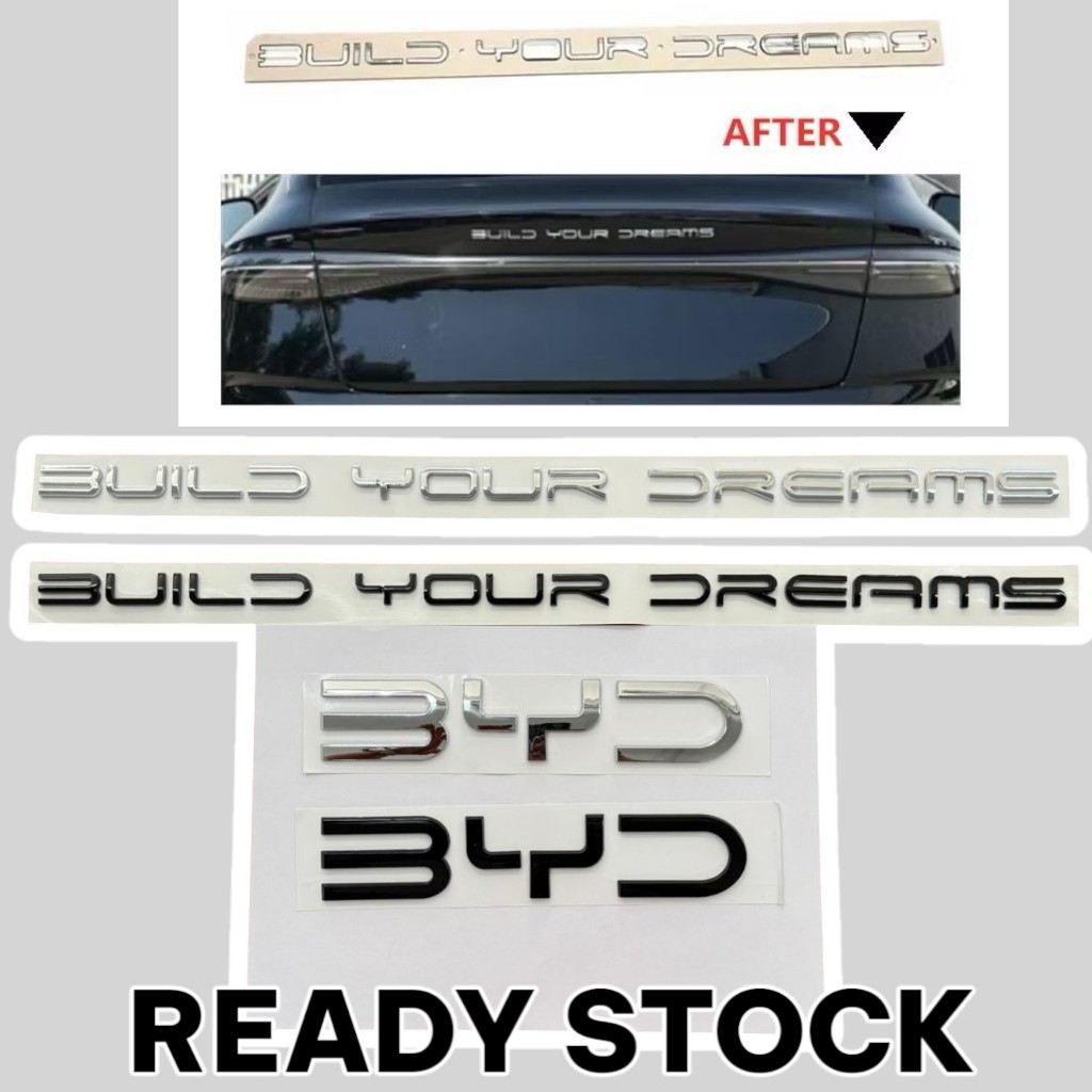 emblem byd build your dreams emblem tulisan BYD car ev electric logo ...