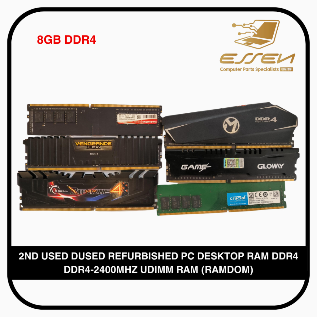 USED REFURBISHED PC DESKTOP RAM DDR4 DDR4-2400MHZ UDIMM RAM (RAMDOM ...