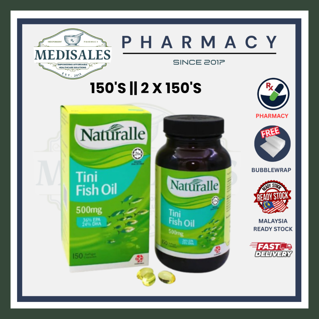NATURALLE TINI FISH OIL 500MG 150'S 2 x 150'S (EXP 12/2027) | Shopee ...