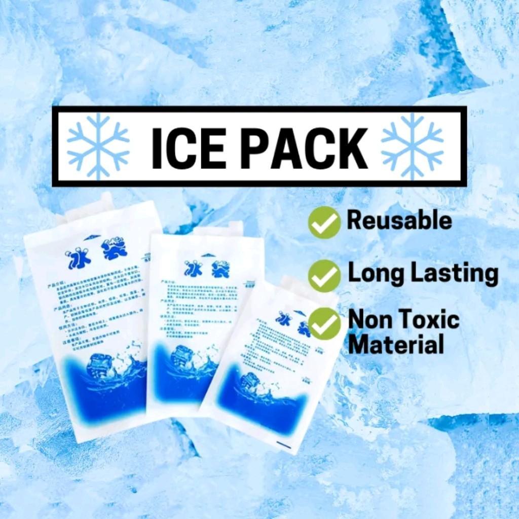 Extra Thick Reusable Ice Bag Pack Water Injection Cooler Frozen Food ...