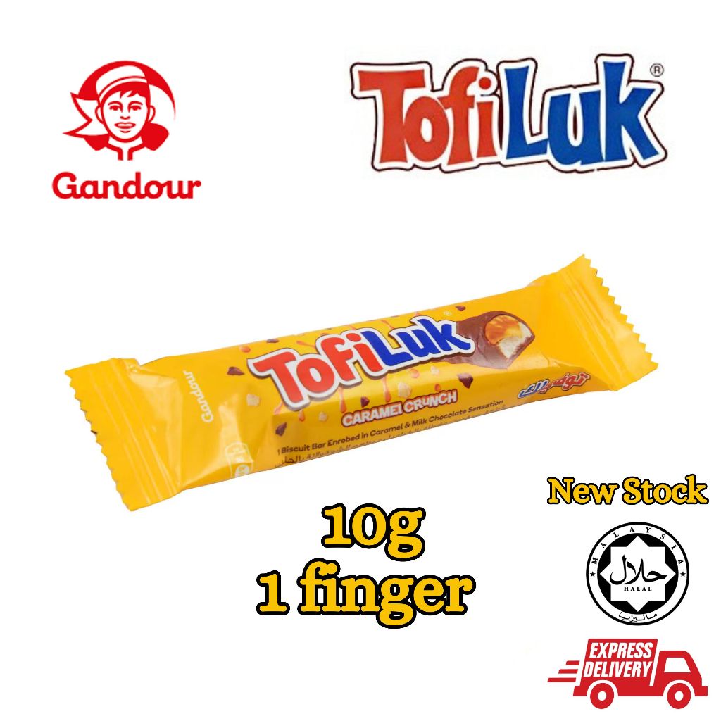 Tofiluk Chocolate Caramel Crunch (One FINGERS) 10g Coklat Saudi ...