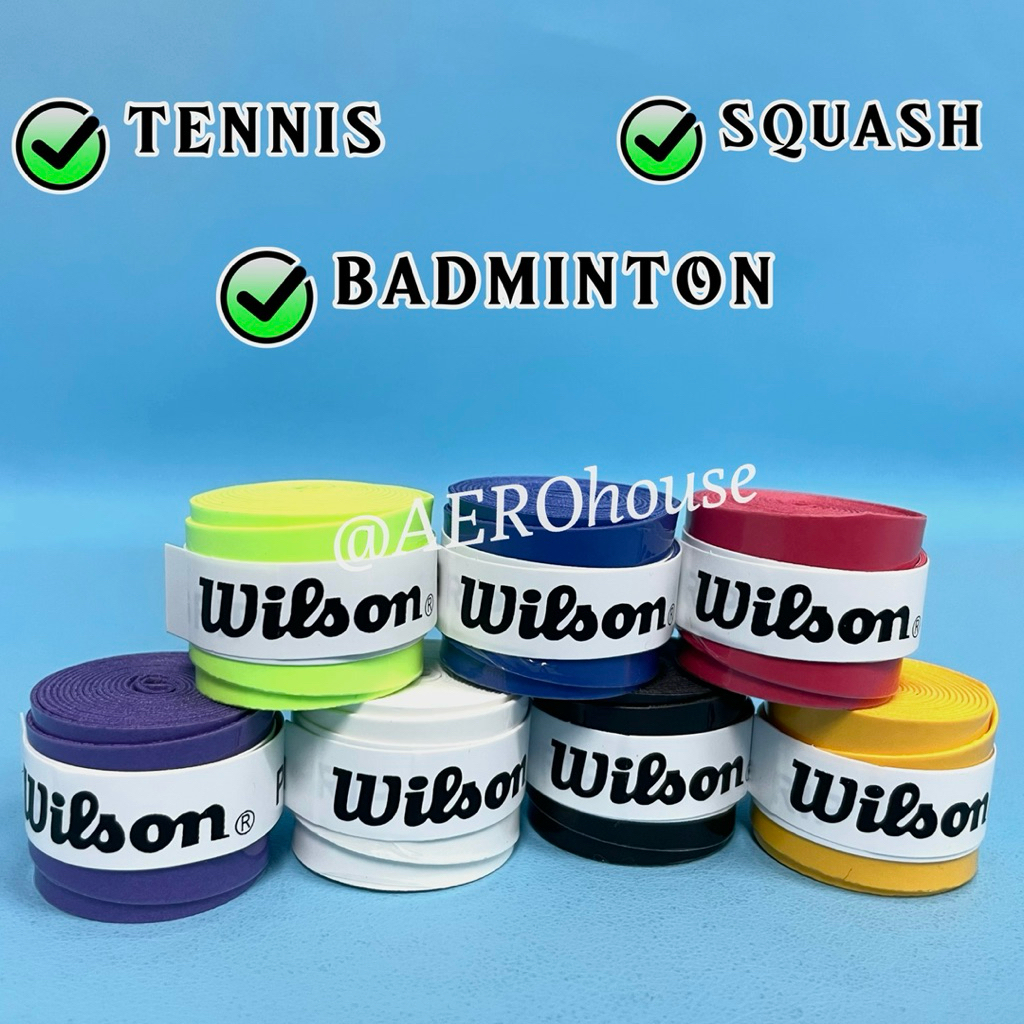 WILSON Overgrip for Sport Racket Racquest - Badminton Tennis Squash ...