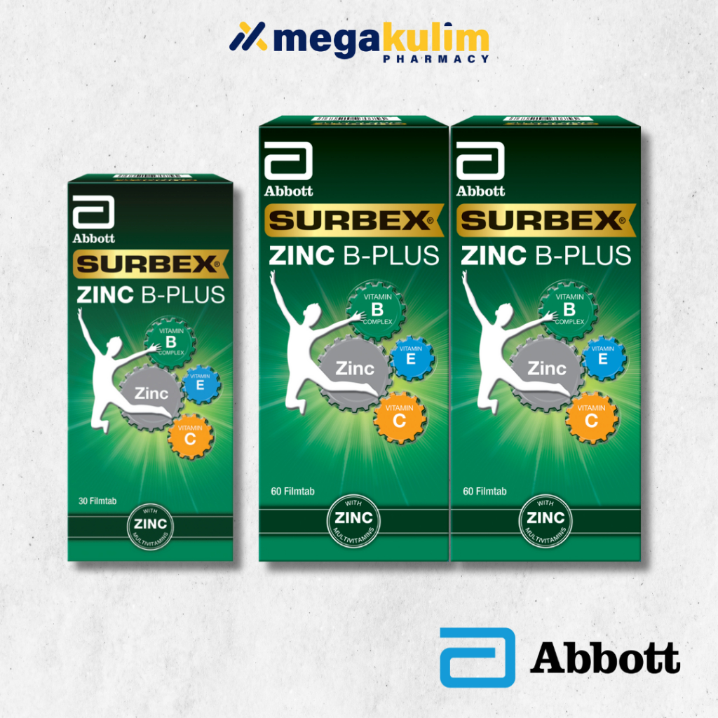 Abbott Surbex Zinc B-Plus (30 Tab / 2X60 Tab) | Shopee Philippines