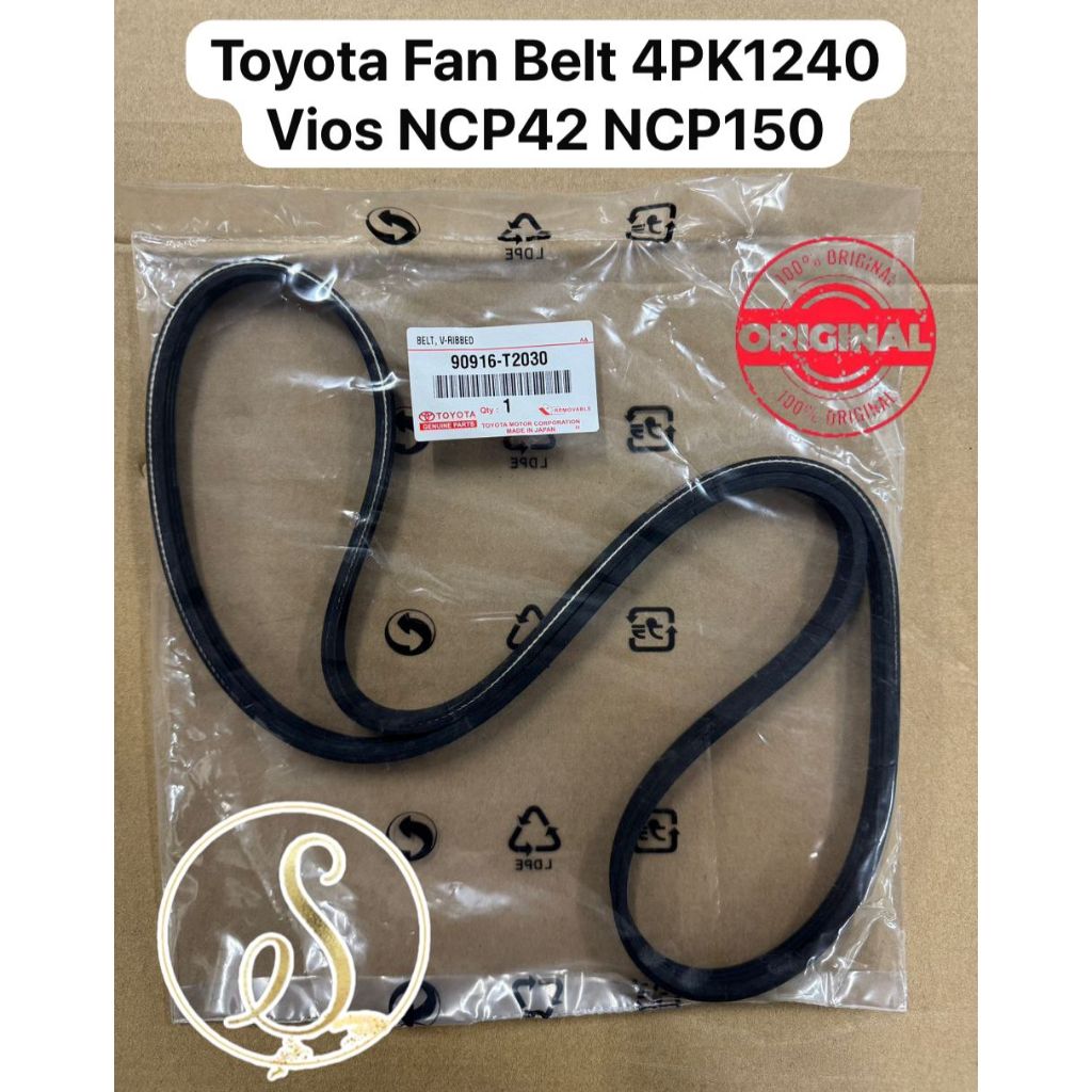TOYOTA FAN BELT TOYOTA VIOS NCP42 NCP150 4PK1240 FAN BELT BELTING 90916 ...