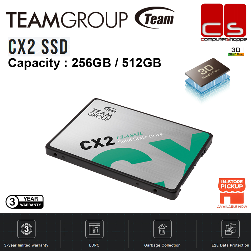 TEAMGROUP CX2 INTERNAL SSD (256GB / 512GB) | Shopee Philippines