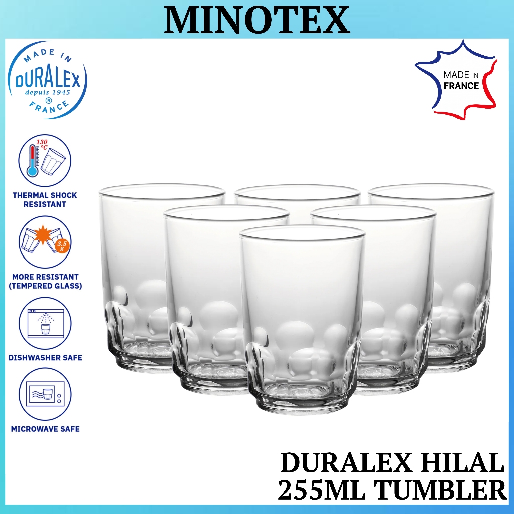 Duralex 6pcs Hilal 255ml Tumbler/Clear Tumbler/Set Gelas Duralex/Cawan Duralex/ Duralex Glass ...