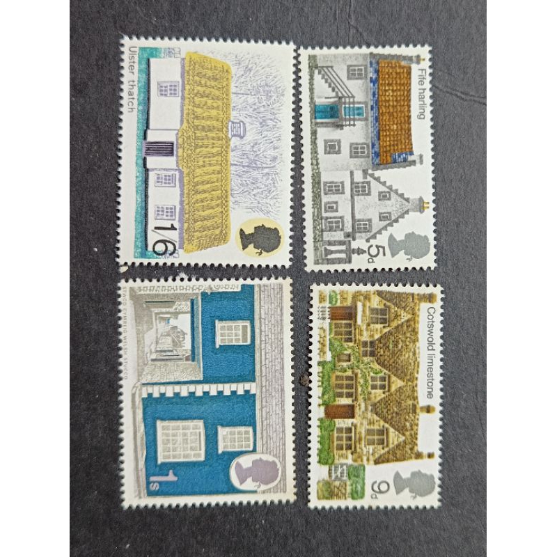 K01 Great Britain 1970 Rural Architecture stamps complete set of 4v ...