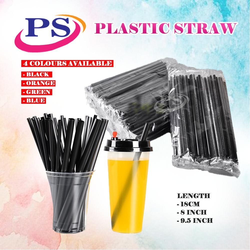 Giant Straw Black/Green/Orange/Blue - Disposable Plastic Straw | Shopee ...