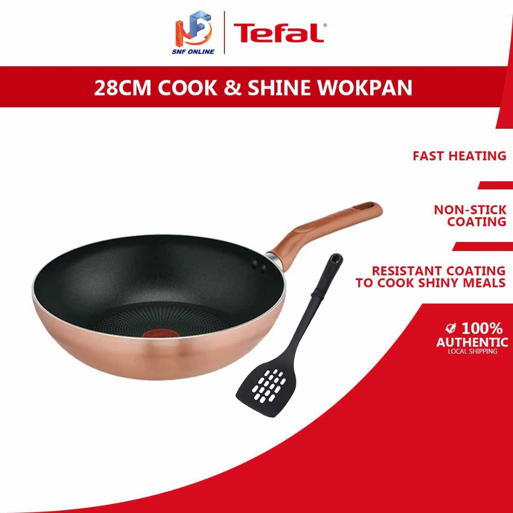 Tefal Cookware Cook & Shine Wokpan 28cm (G80819) | Shopee Philippines