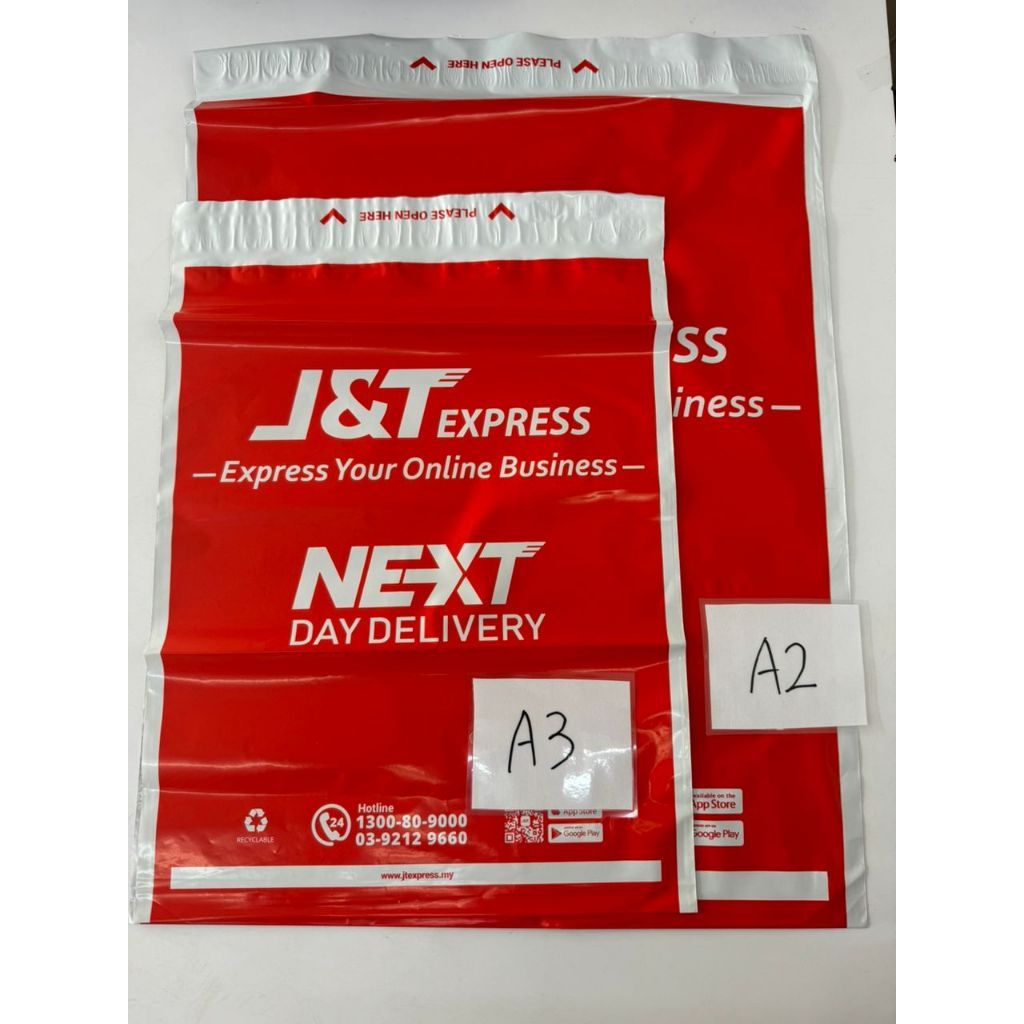 NEXT DAY DELIVERY JT Express (J&T) A3 A2 Size Flyers Plastic Postage ...