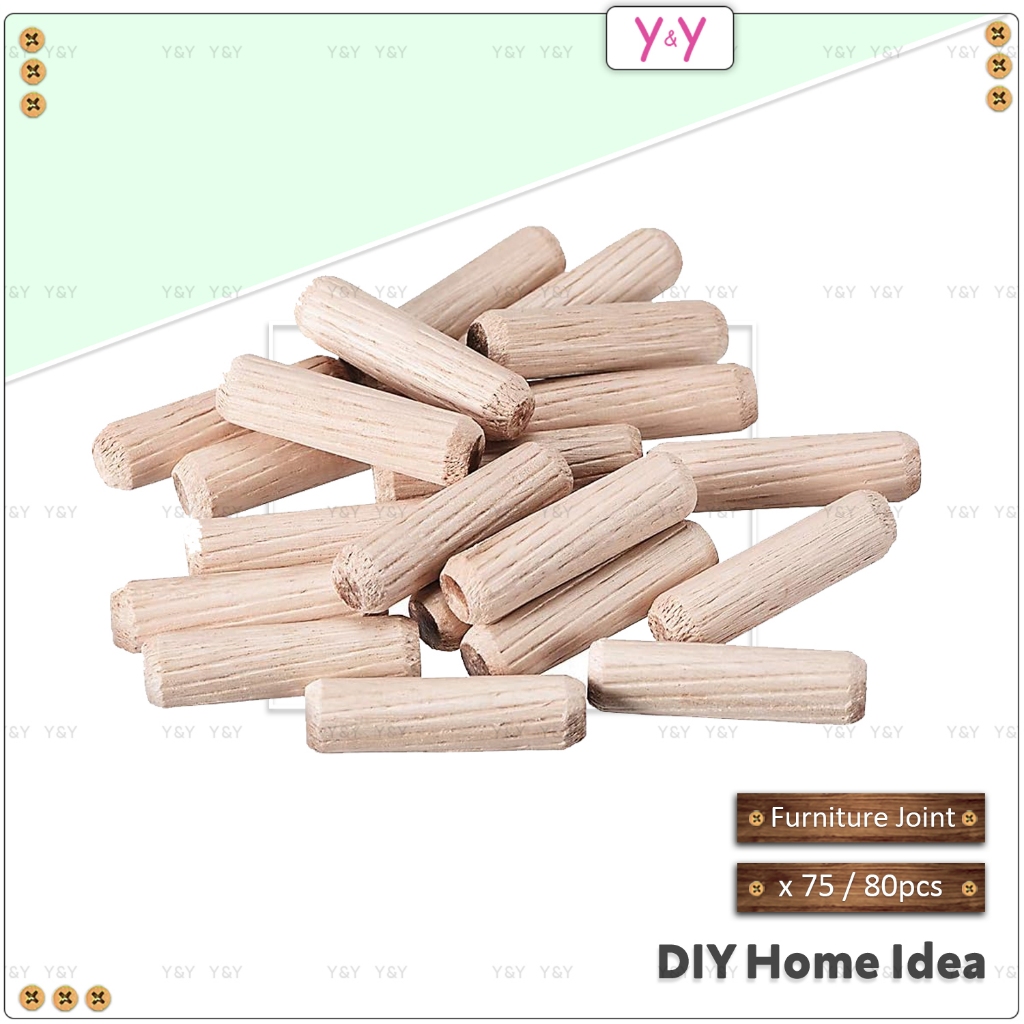 Y&Y Eco Round Wood Art Craft Dowel Pin / Furniture Wooden Joint / Pin ...