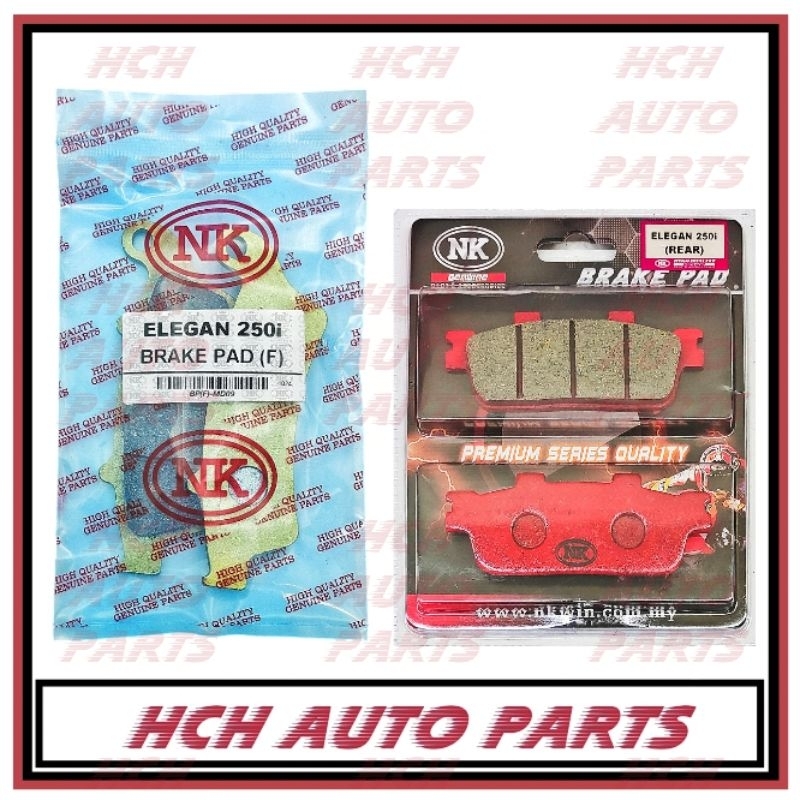 DISC BRAKE PAD (FRONT & REAR) - MODENAS/ KYMCO - ELEGAN 250i/ ME 250 ...
