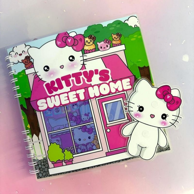 Paper Doll Hello Kitty Doll House Busy Book Education Toys Kids ...