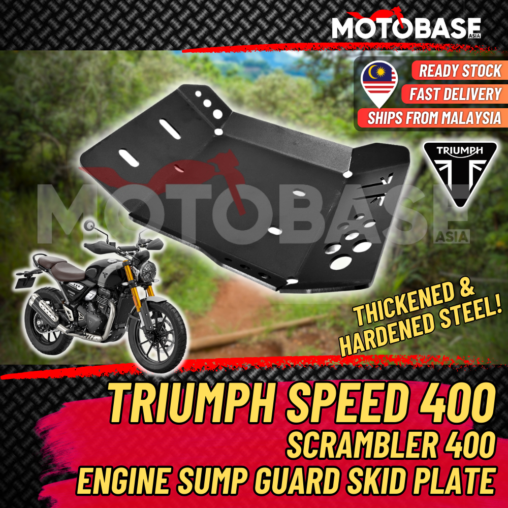 Triumph Speed 400 Engine Skid Plate Sump Guard Belly Pan Cover Bottom ...