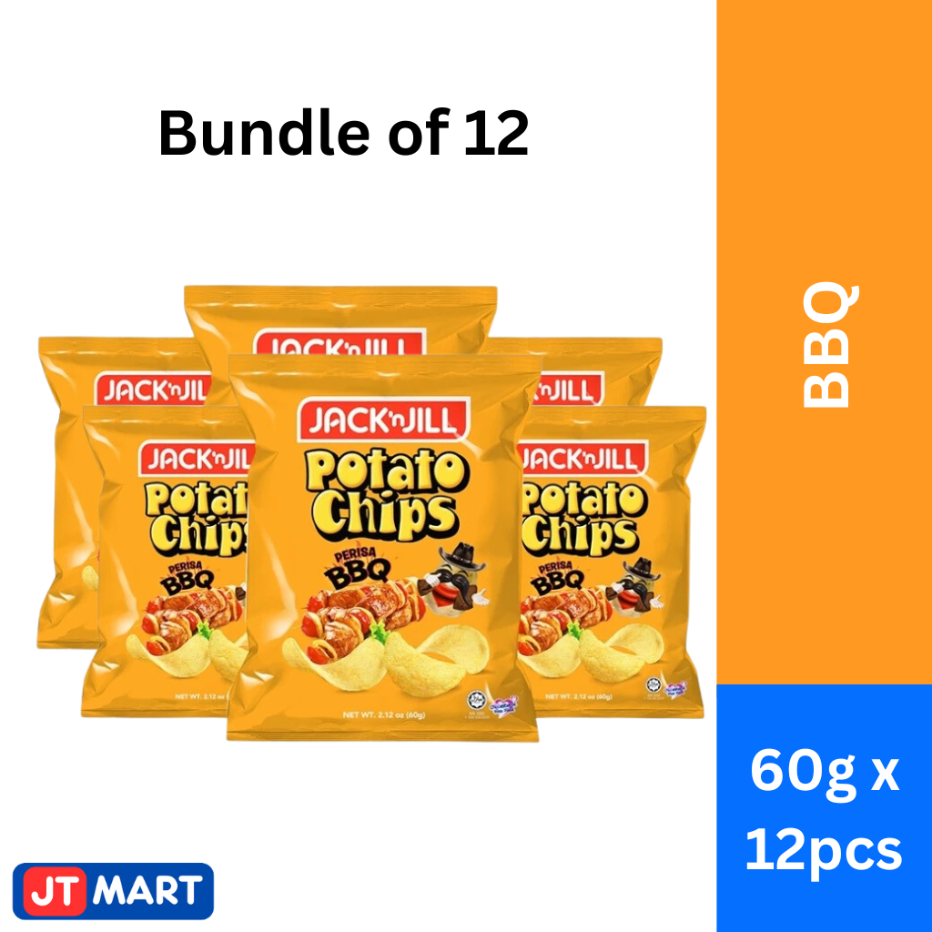 Jack 'n Jill Potato Chips Bundle of 12 - BBQ (60g x12) | Shopee Philippines