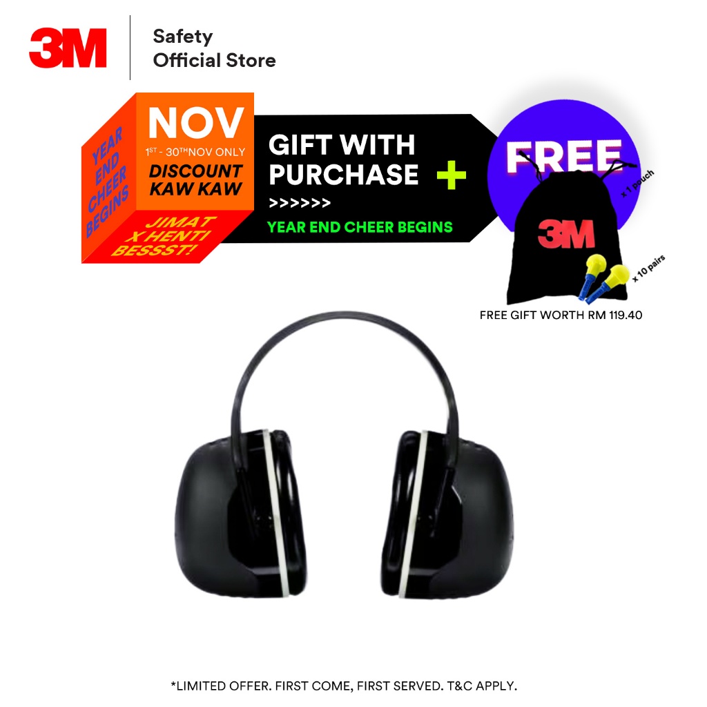 3MTM X5A Peltor X5 Series Over-The-Head Safety Earmuffs/Highest Single ...