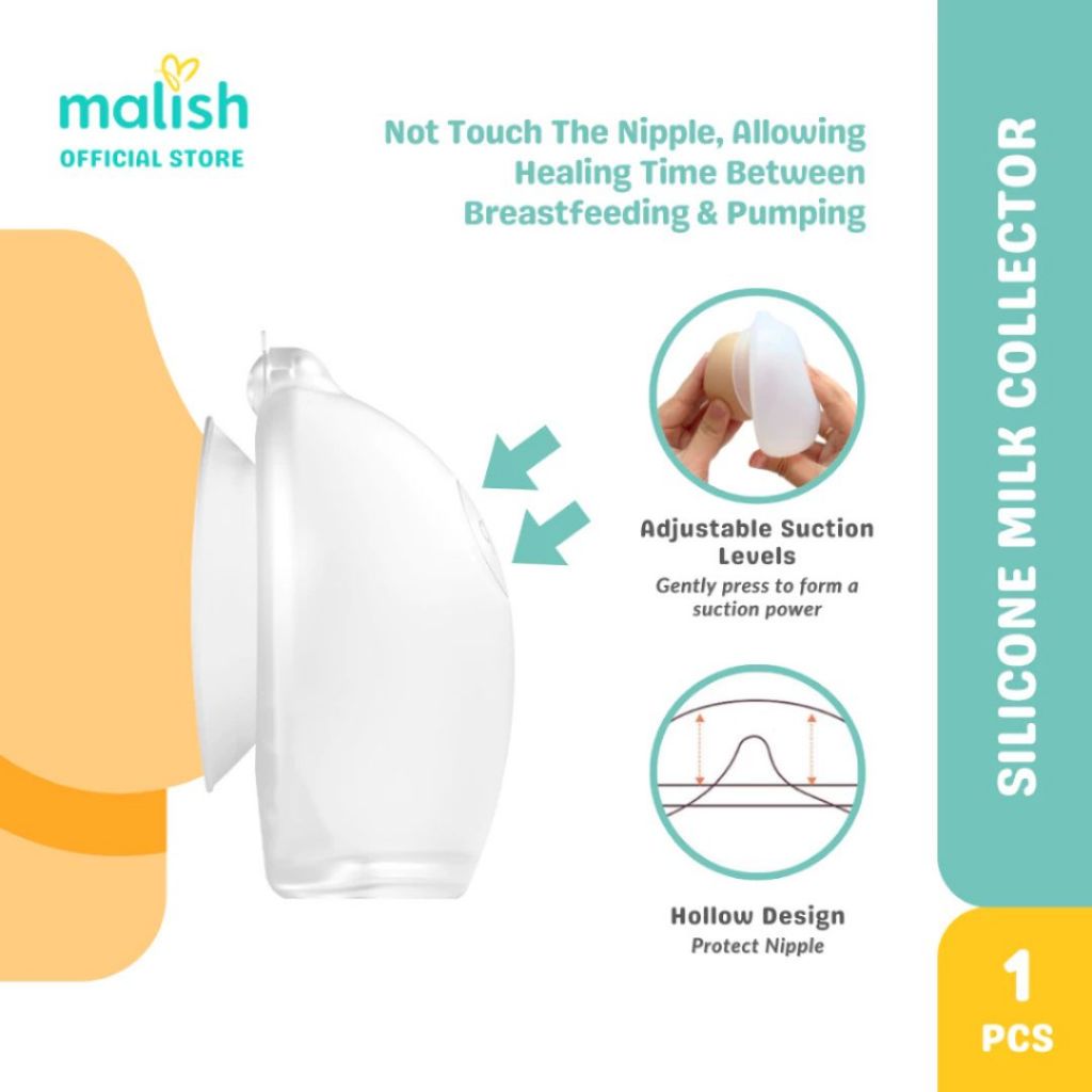 Malish 3-In-1 Multifunction Silicone Breast Pump Milk Collector ...