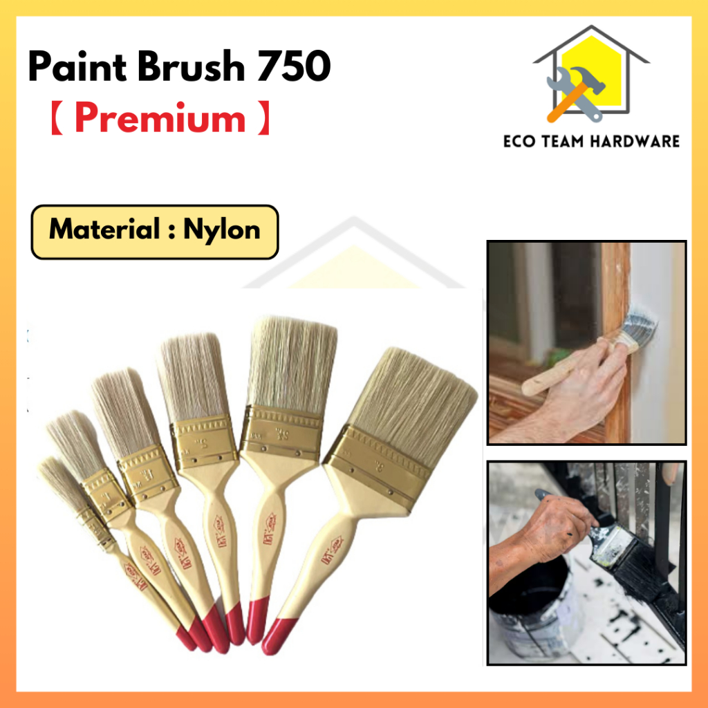 Nylon Paint Brush NIPPON 750 Size 1/2" - 3" (HALAL) | Shopee Philippines