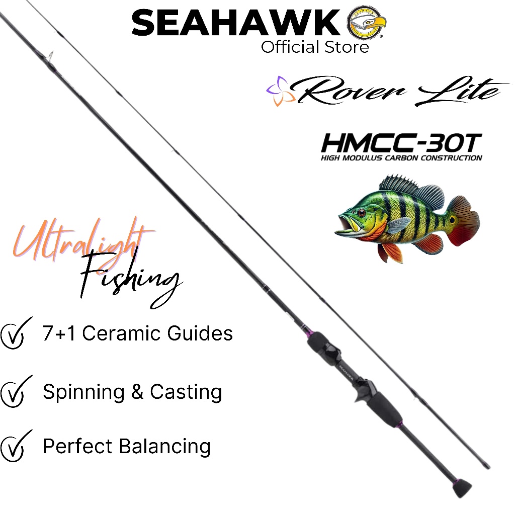 Seahawk Rover Lite 2pcs 30T High Carbon Ultralight Fishing Spinning ...