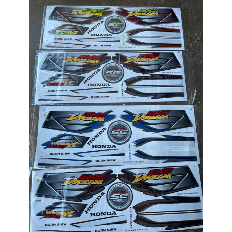 EX5 (11) STICKER SE MODEL ELECTRICAL STARTER BLUE SILVER PEARL BLACK ...